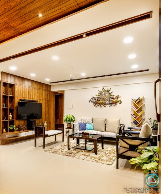 Wooden Cushion House | Five Design Studio | Nashik – Interiorlover Projects